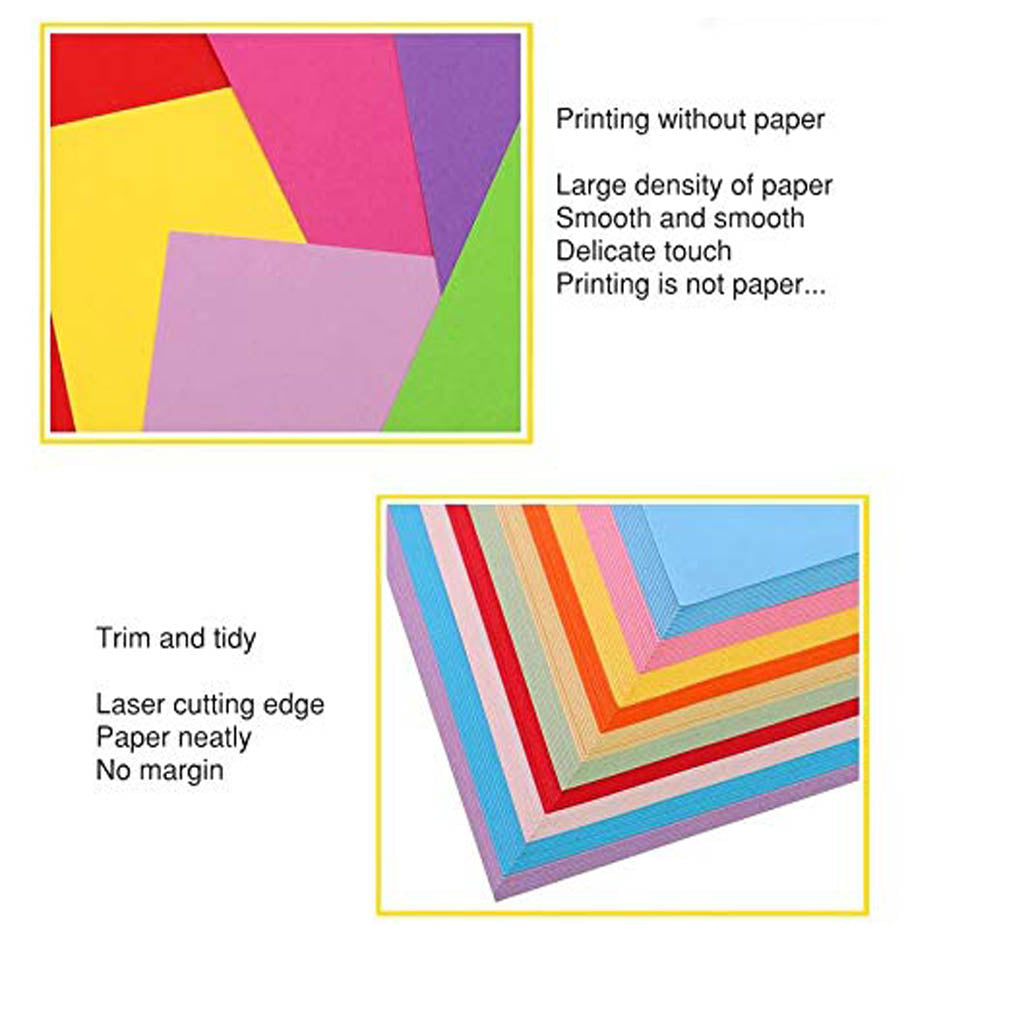 100 Pcs Color Sheets - Art and Craft Paper A4 Size – Chirukaanuka